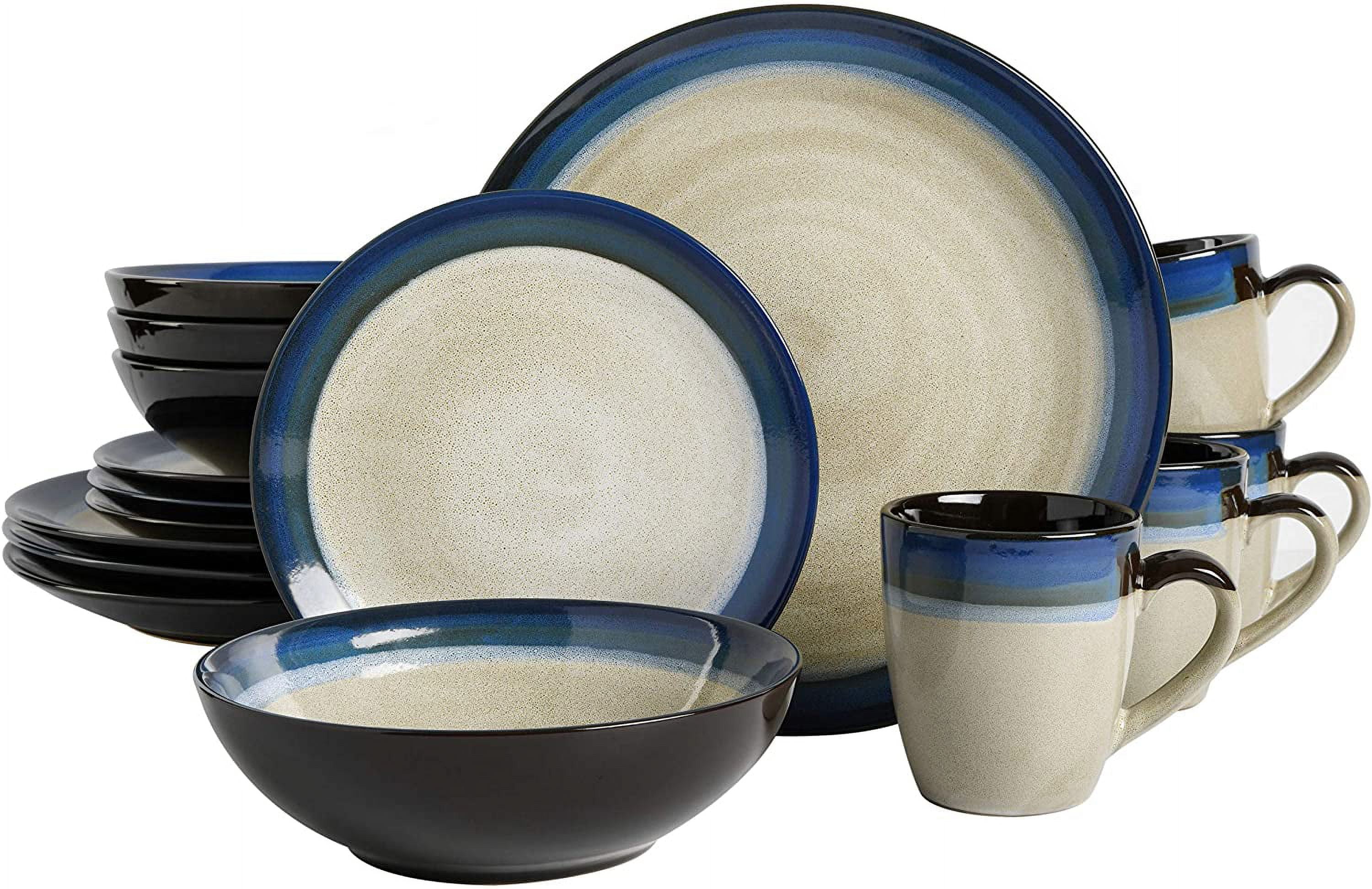 Ink Craft 16-Piece Blue Dinnerware Set - Walmart.com
