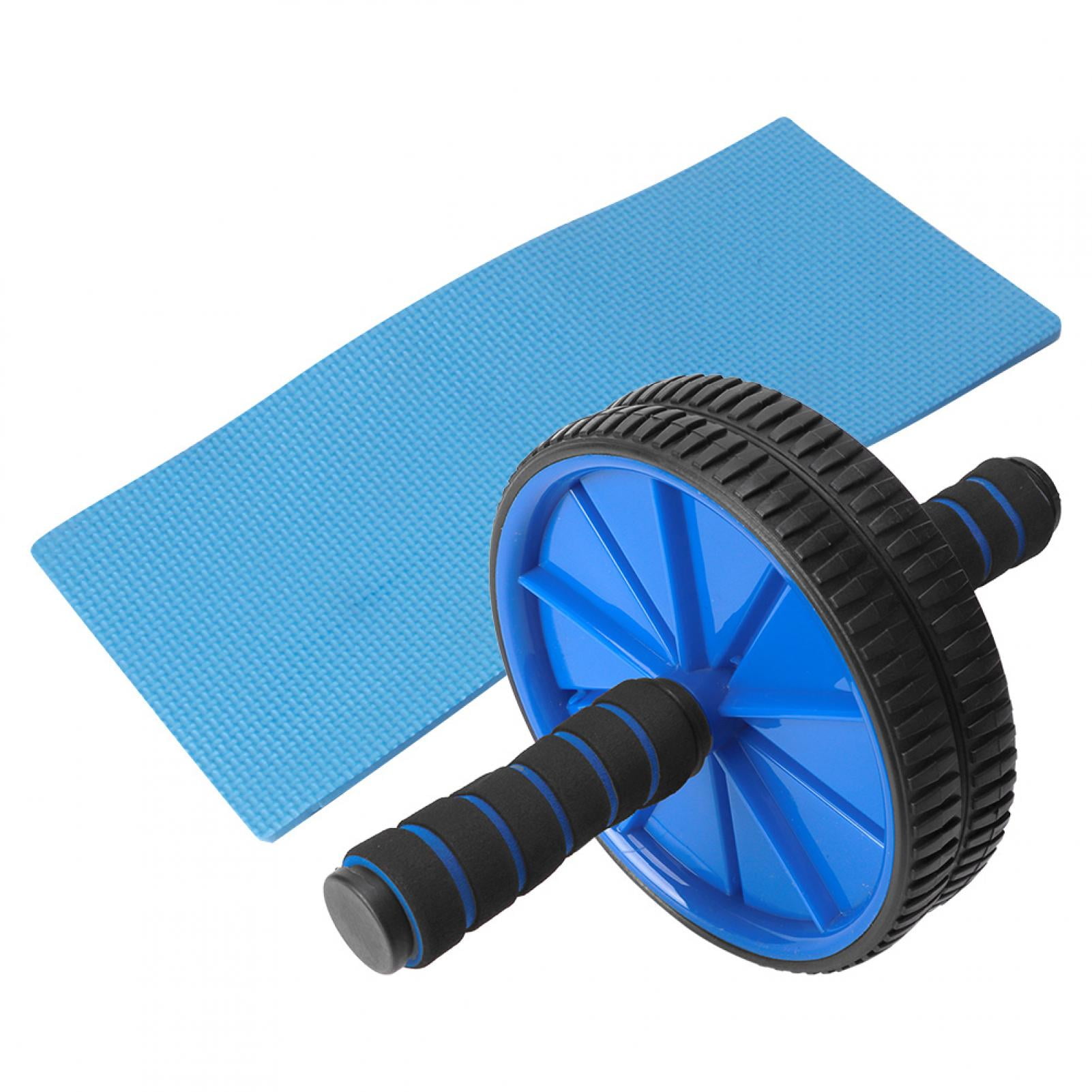 Blue 18cm Diameter Sponge Dual Roller Fitness Abdominal Exerciser ...