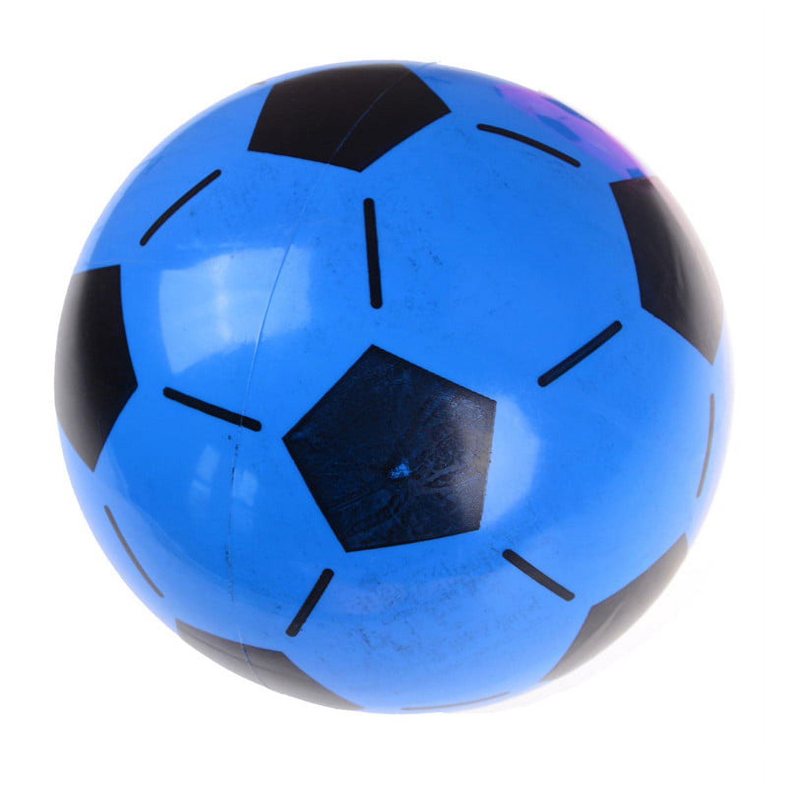 (Blue) 1PC Inflatable PVC Football Soccer Ball Kids Children Beach Pool ...
