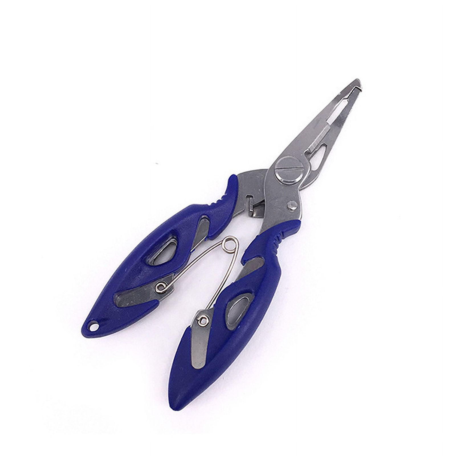 (Blue) 1pc Multifunction Fishing Plier Scissor Braid Line Lure Cutter ...