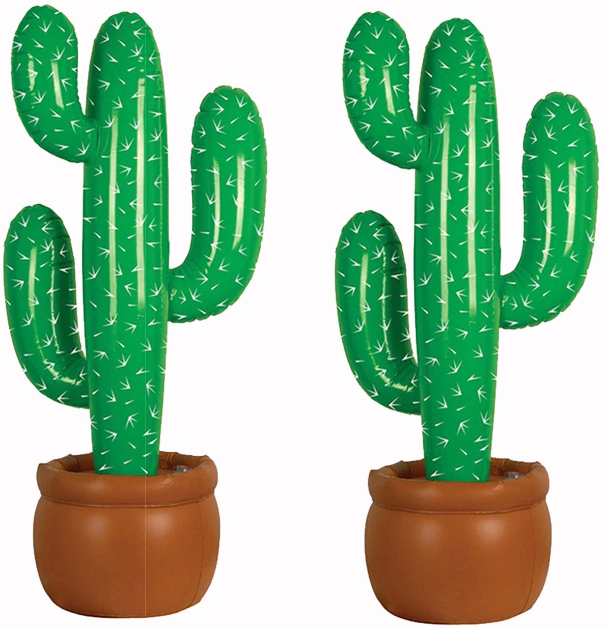 (Blue)2 Pack Inflatable Cactus 35 Inches Cactus Tree Prop Beach ...