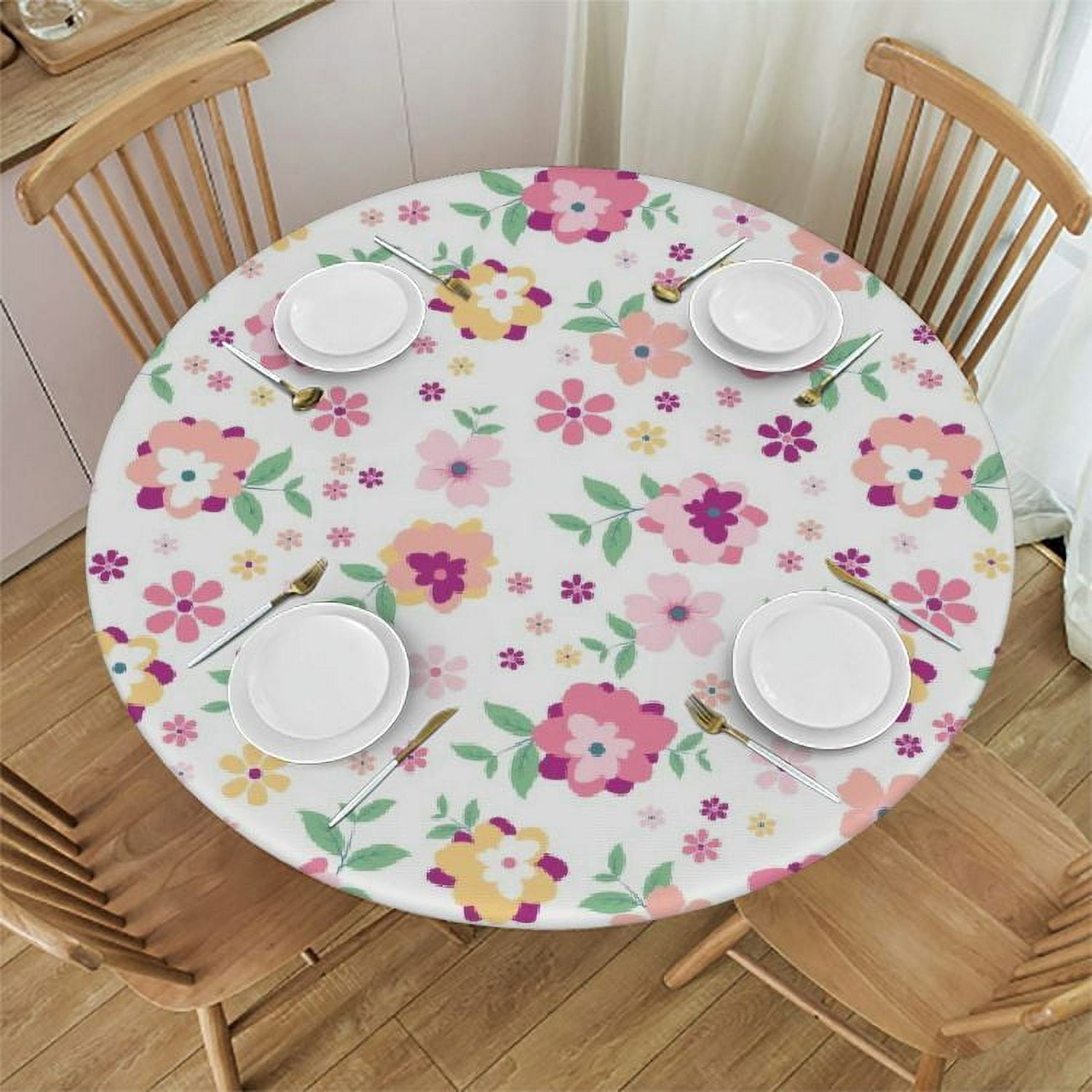 Blue-2 Round Table Cover for Picnic Dining Kitchen Farmhouse - Walmart.com