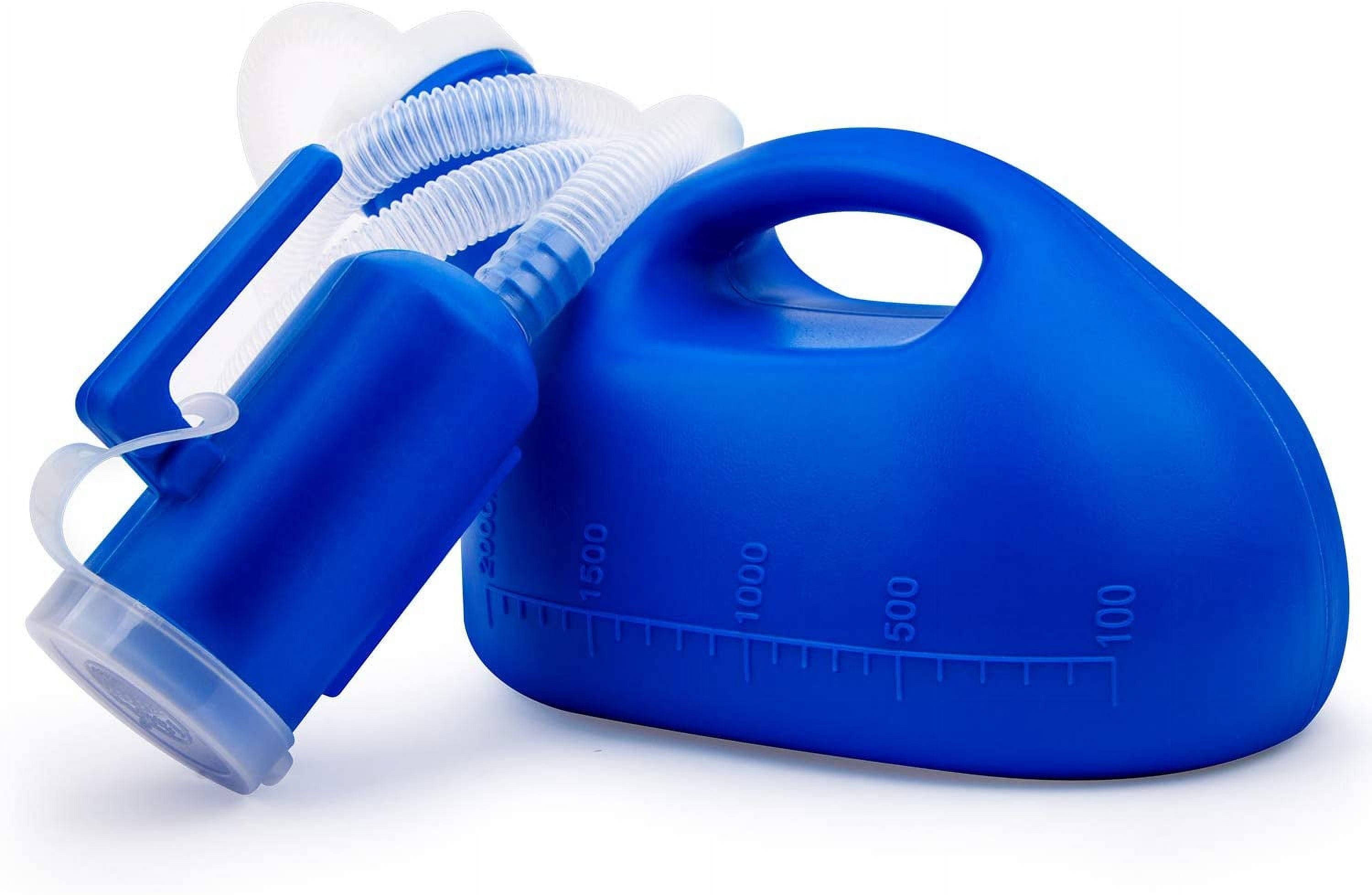 Blue 2000ml Portable Urinals for Men, Men's Urinal Bottle Spill Proof ...