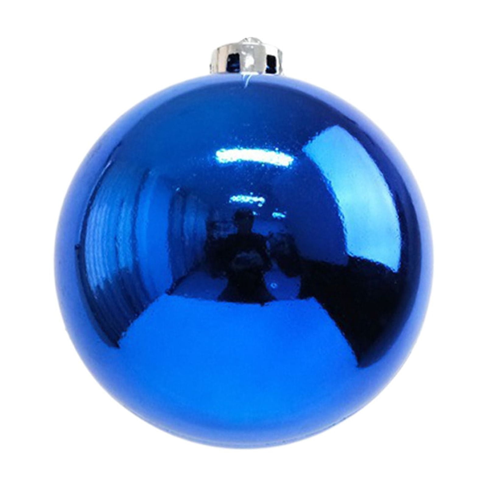 Blue 2025 Christmas Shiny Ornaments Shatterproof Plastic Spherical ...