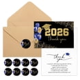 Blue 2026 Graduation Thank You Note Cards with Envelopes and Stickers ...