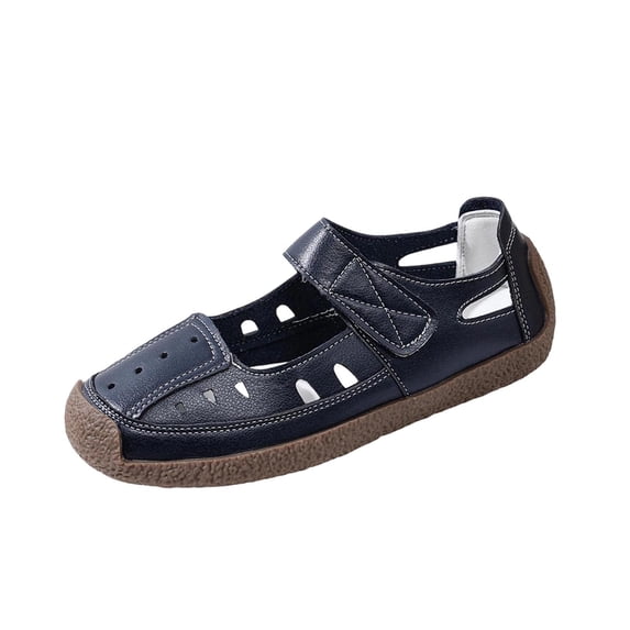 Blue 2026 Women Breathable Casual Fish Mouth Sandals Pu Hollow Out ...