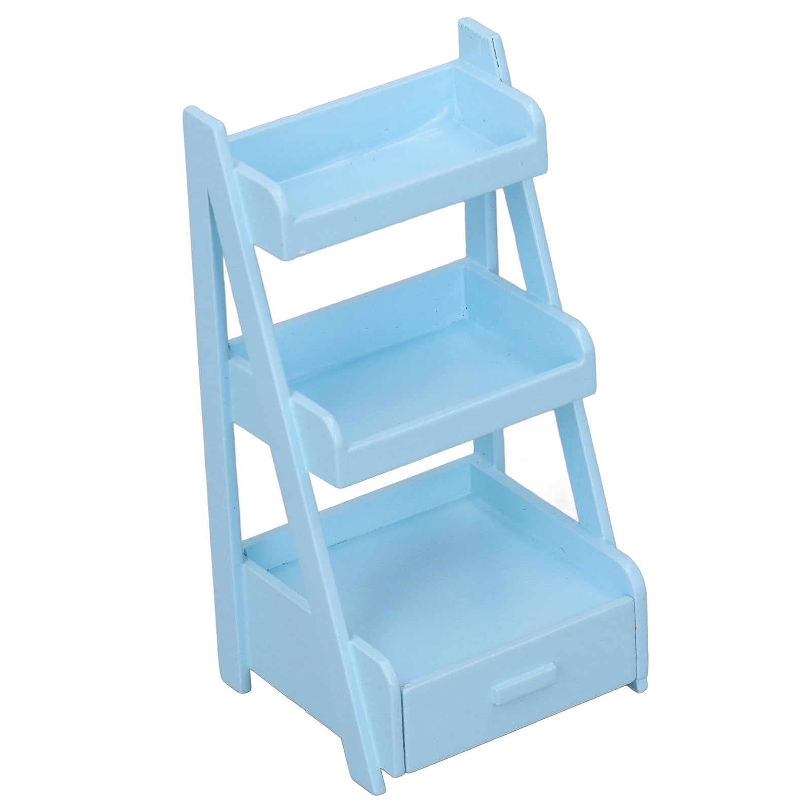 Blue 3 Layers Hand Crafted Birch Wood Dollhouse Flower Stands with ...