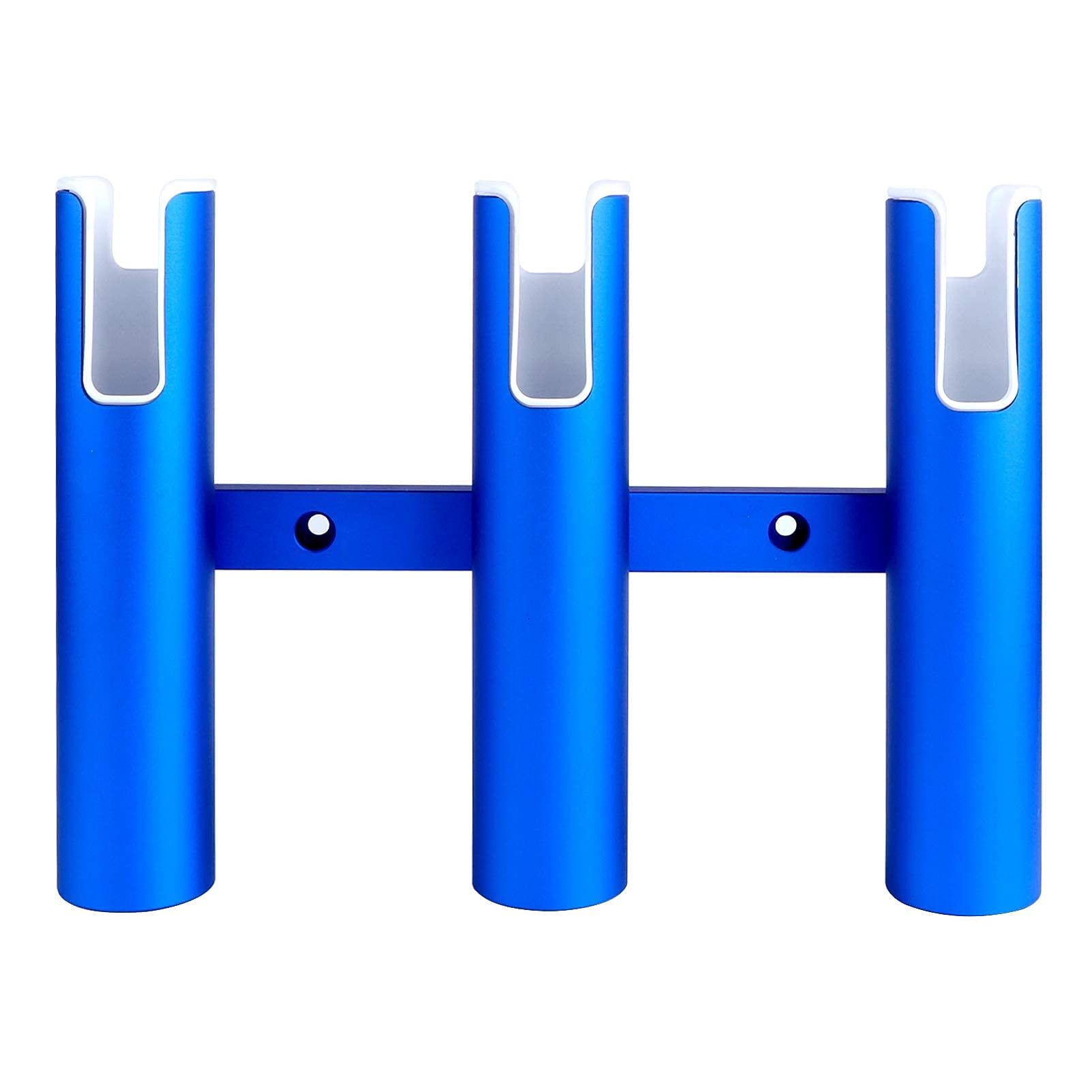 Blue 3 Tubes Aluminium Wall-mounted Fishing Rod Holder for Boat Garage ...