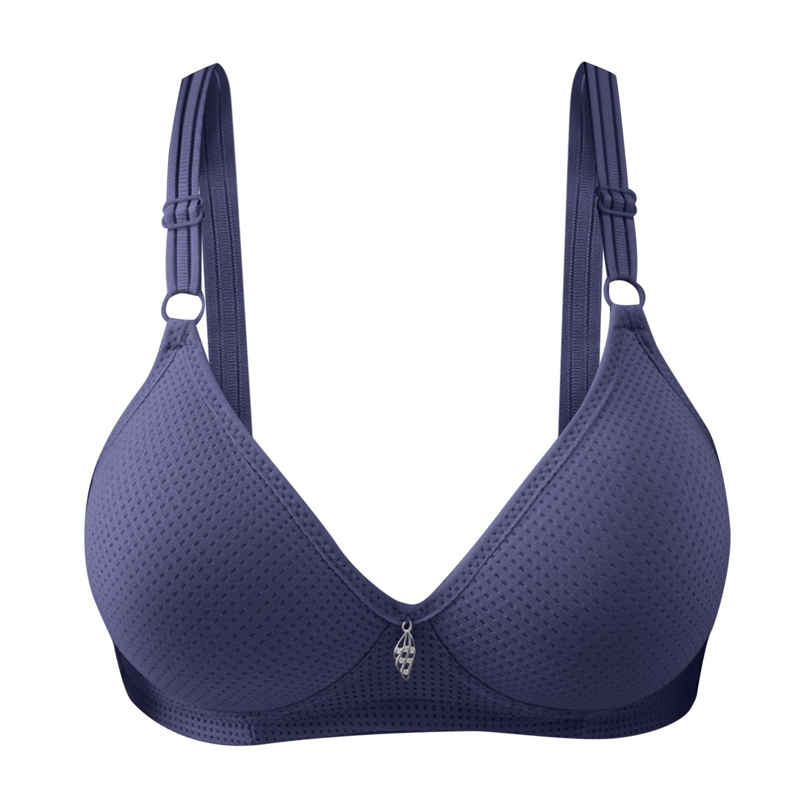 Blue 36 Women's Front Side Buckle Woman's Bra Lace Edge without Steel ...