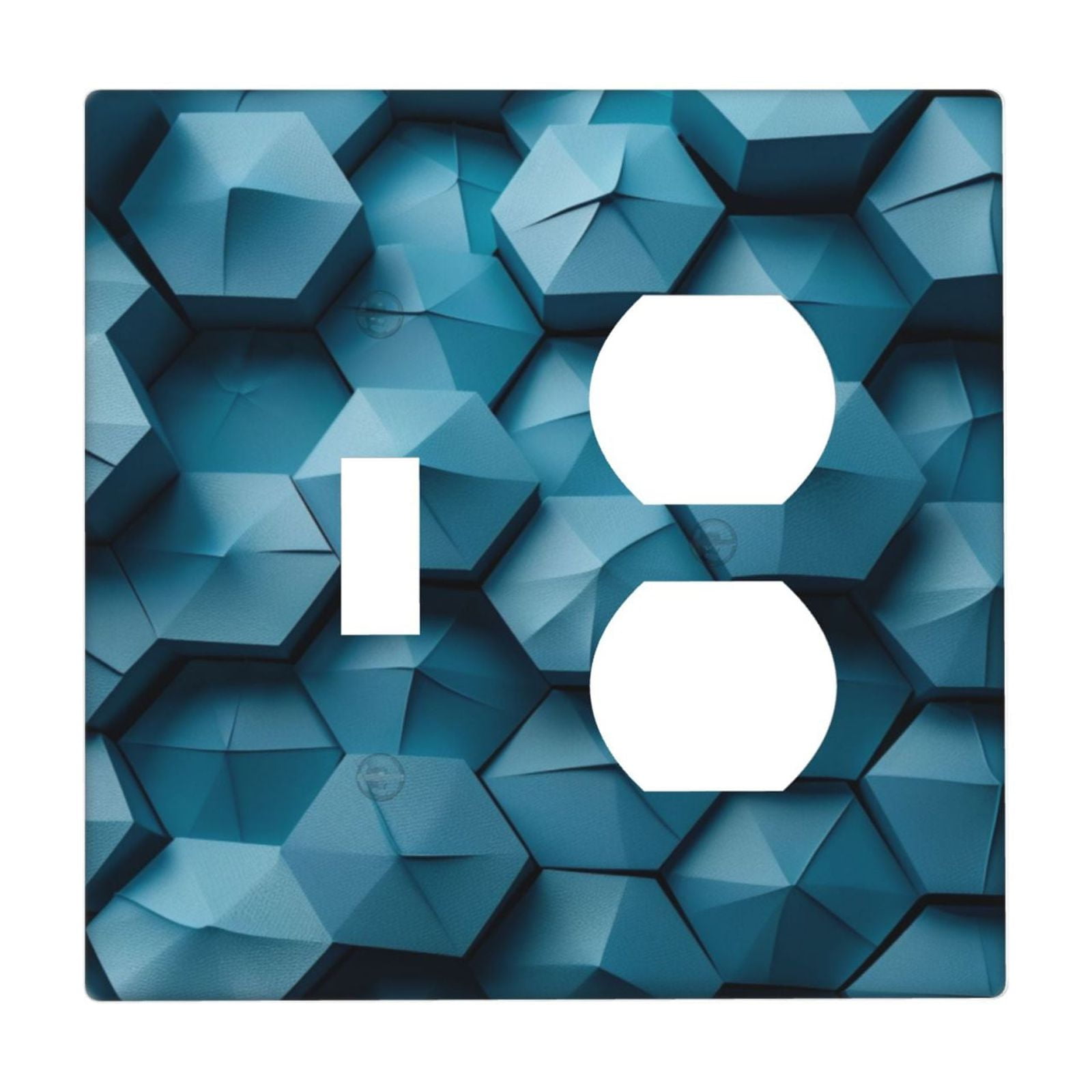 Blue 3D Hive Light Switch Cover Decorative Switch Plates and Outlet ...