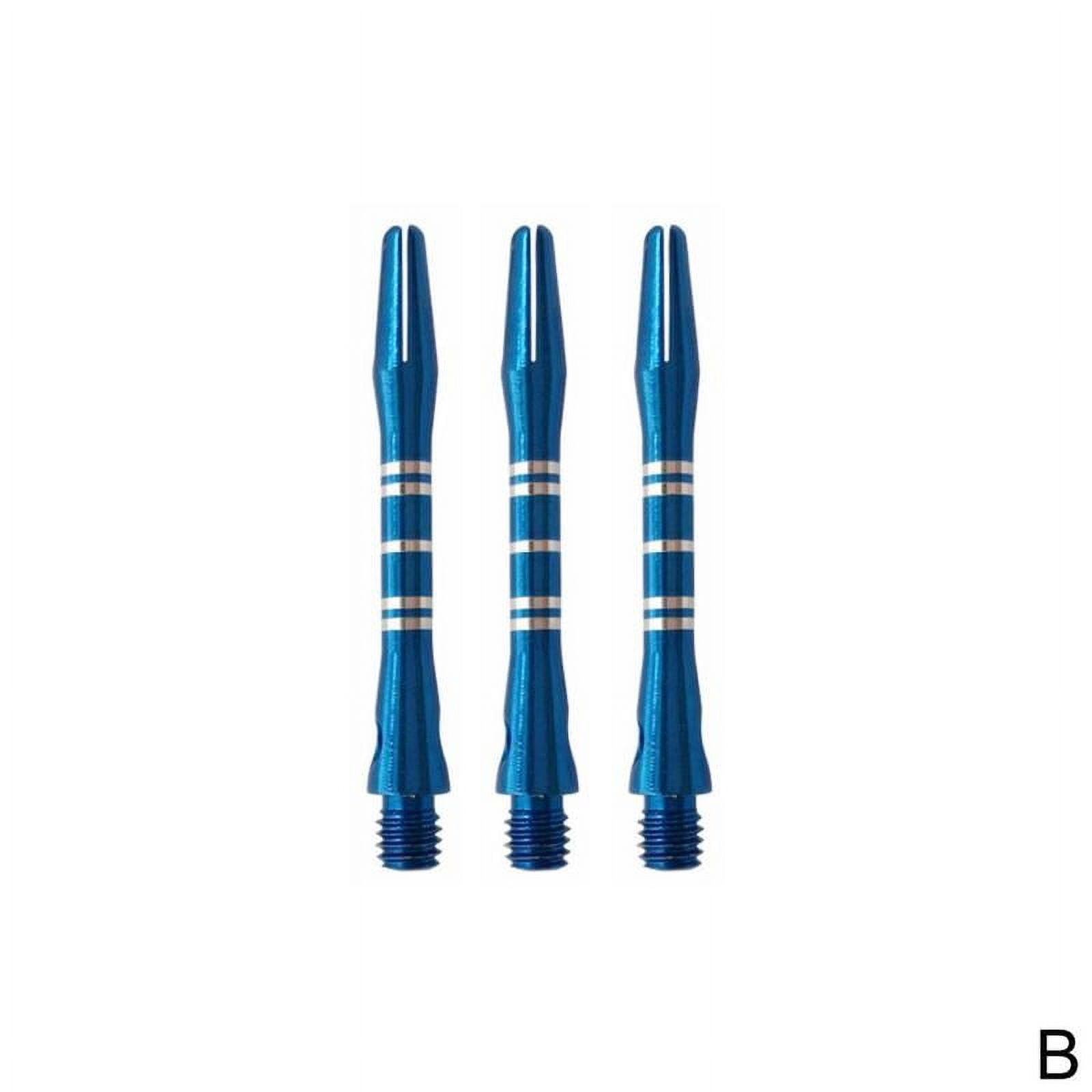 Blue 3pcs/Pack Color Engraved Aluminum Alloy Dart Shaft Short Five ...