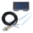 Blue 4 Digit LED Motor Tachometer RPM Speed Gauge Meter NPN Hall ...