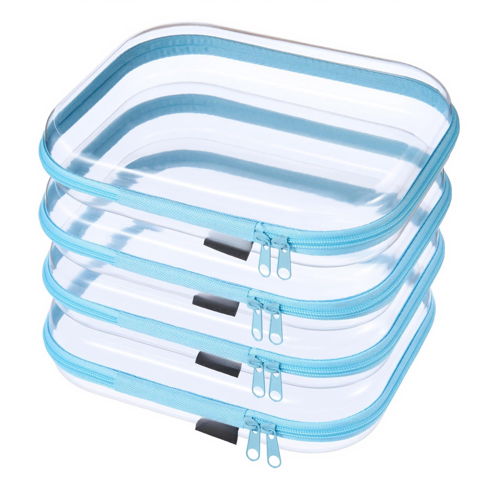 Blue 4 Pack(M) Storage Pouches for Diapers, Toiletries and Makeup ...