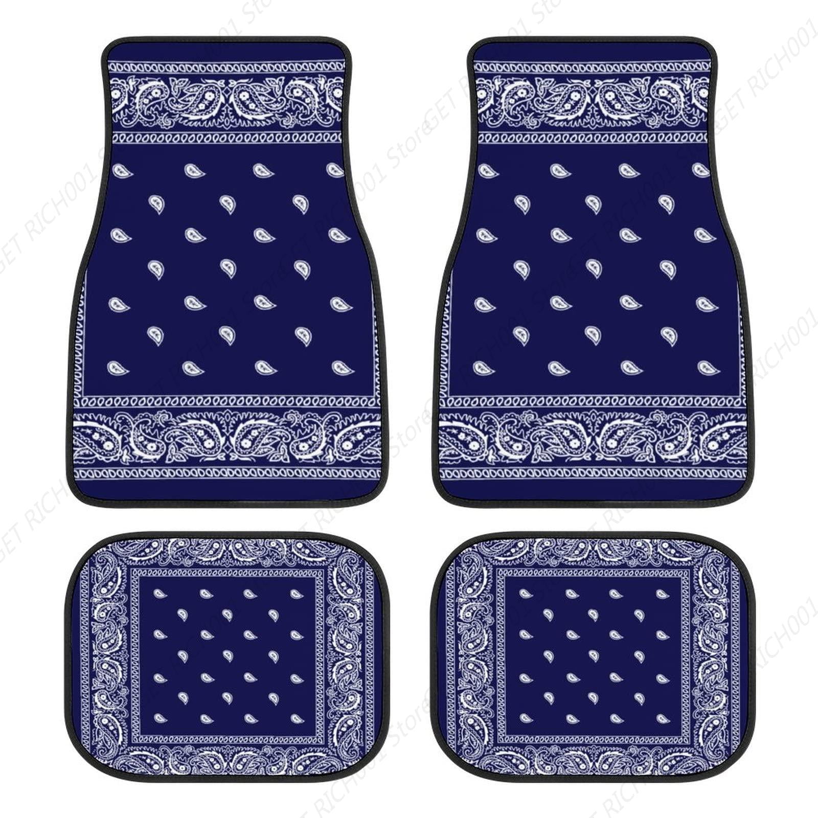 Blue 4 Pieces Car Floor Mats Car Carpets Full Sets Universal Fit for ...