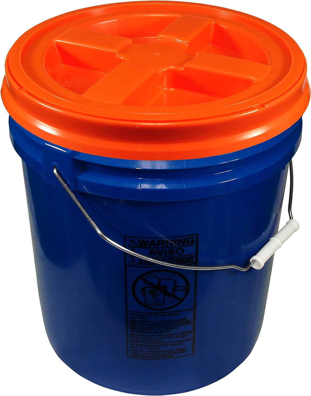 Blue 5 Gallon 90 mil Bucket with Gamma Seal Lid (Orange) - Walmart.com