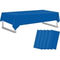 Blue 5 Pack 54 x 108 Inch Plastic Tablecloth Disposable Tablecloth for ...