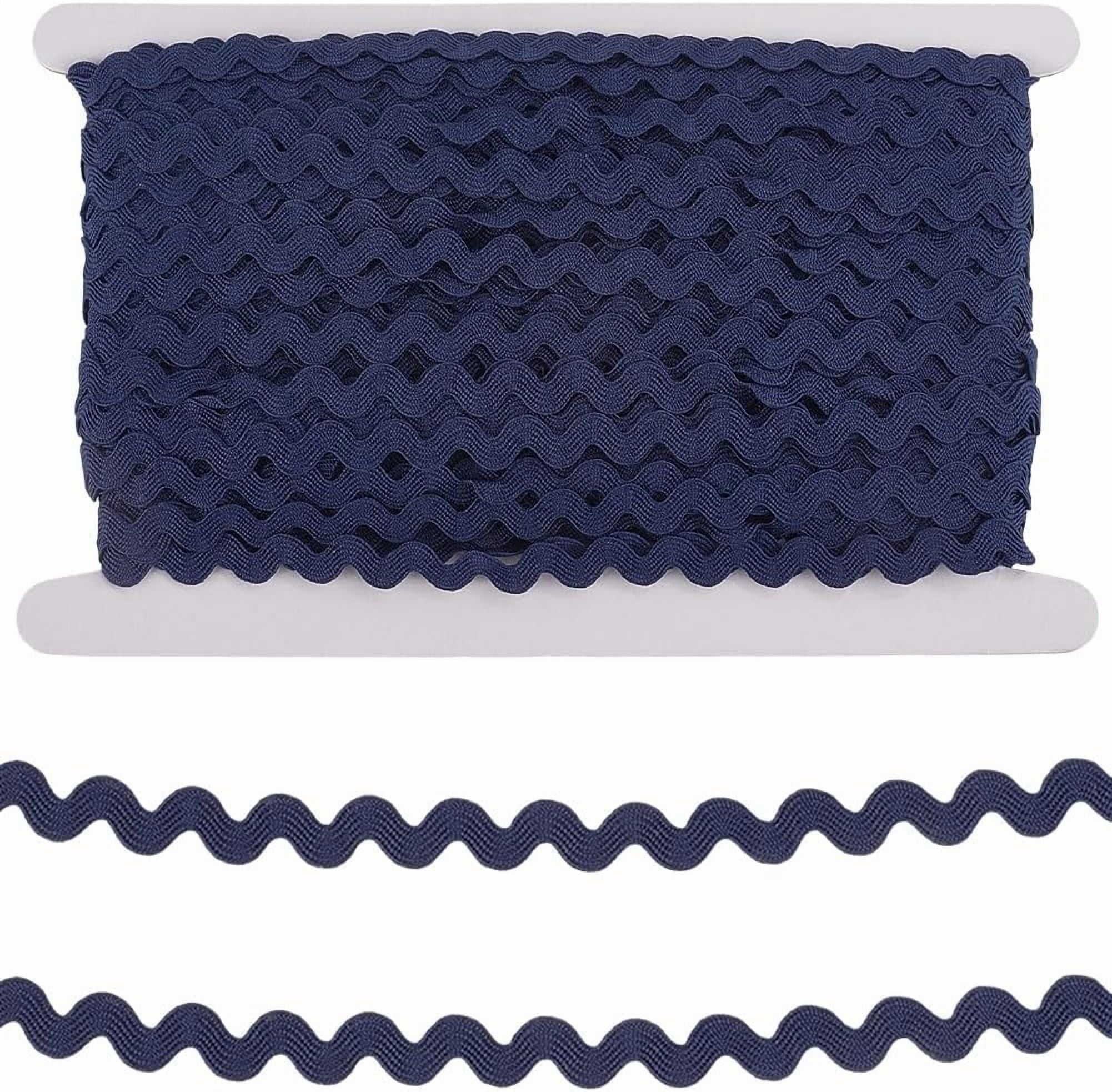 Blue 50 Yards RIC Rac Rick Rack Trim 3/8 Inch Sewing Rickrack Lace Wave ...