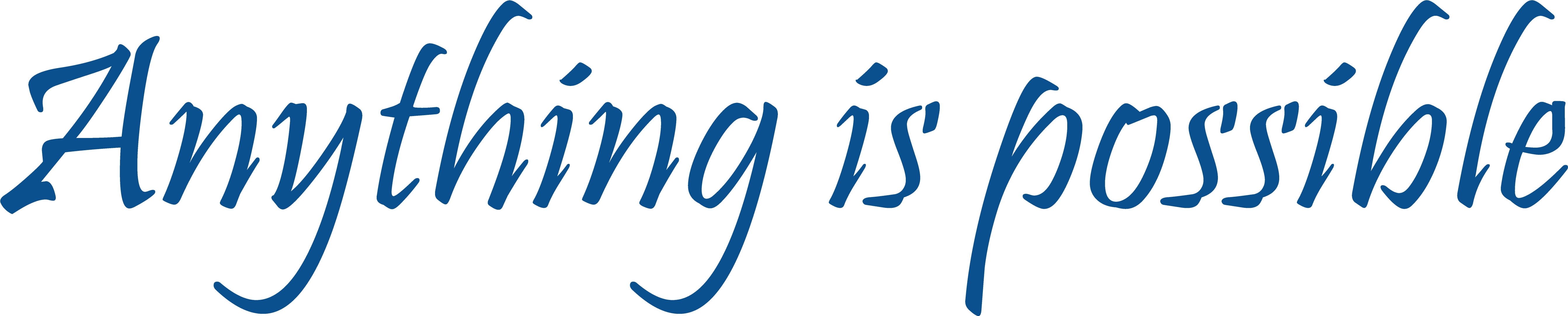 Blue 50" x 10" Picniva anything is possible Quotes Sayings Words Art ...
