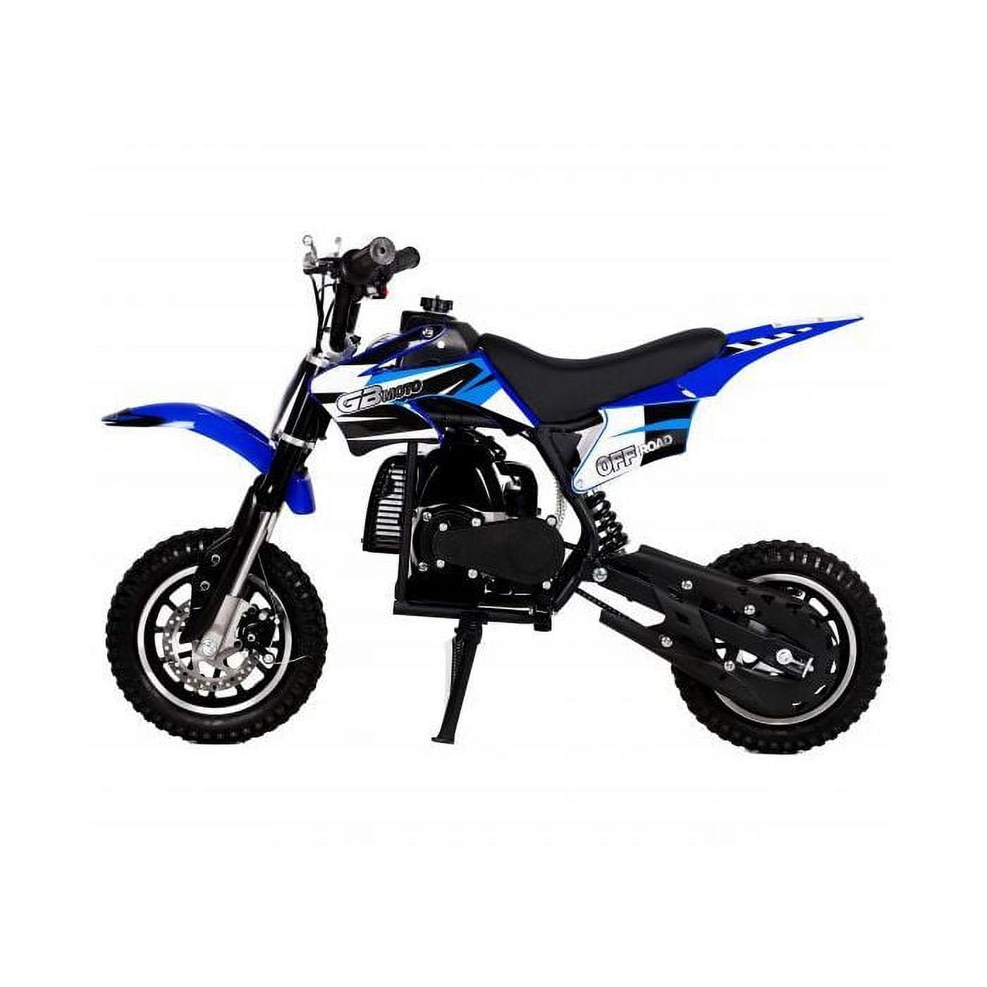 Blue 50CC 2-Stroke Kid Dirt Bike, Off-Road Mini Dirt Bike Up to 20Mph ...