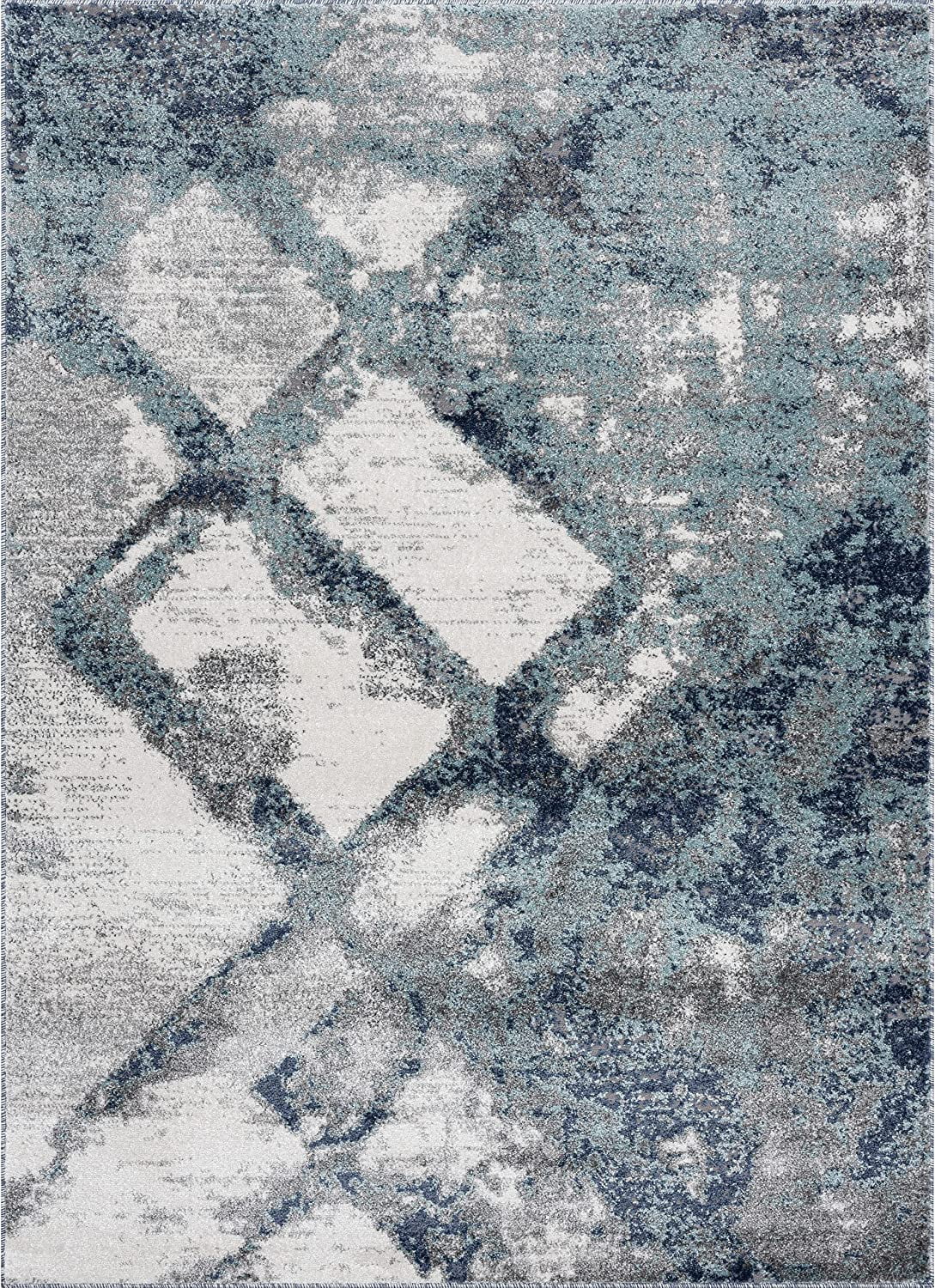 Blue 5x7 Art Deco Area Rug - Walmart.com