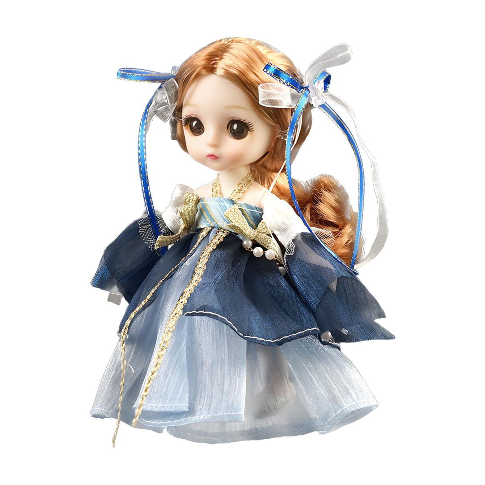 Blue 6.6 Inch Hanfu Dress Up Doll Ancient Chinese Court Style ...