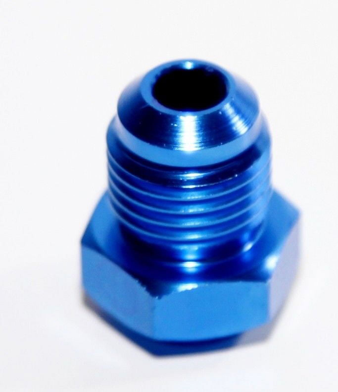 Blue 6AN AN-6 Male Thread Straight Weld on Flare Aluminum Anodized ...