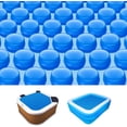 Blue 7.1 x 7.1 FT Square Solar Pool Cover - Upgraded Thick and Hot Tub ...