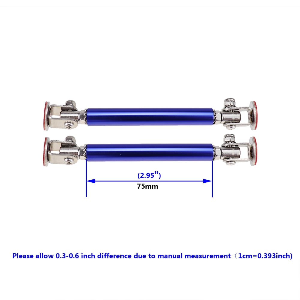Blue-75mm-Adjustable Car Splitter Bar Kit, Racing Splitter Bars, Front ...