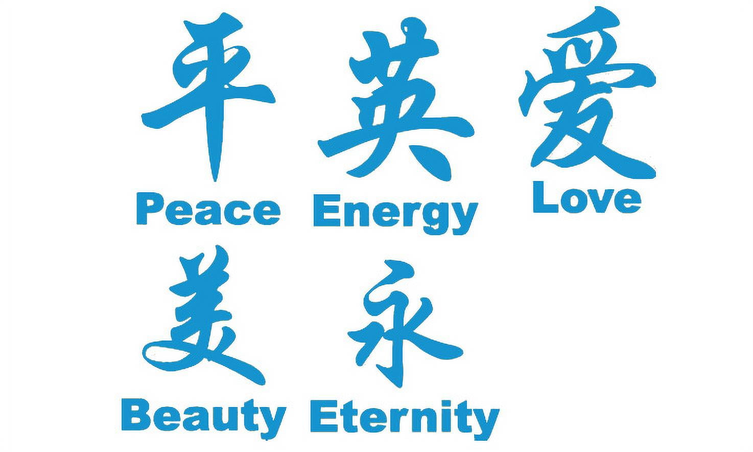 Blue 86" X 20" Chinese Symbol DECAL ART Vinyl wall art Inspirational ...