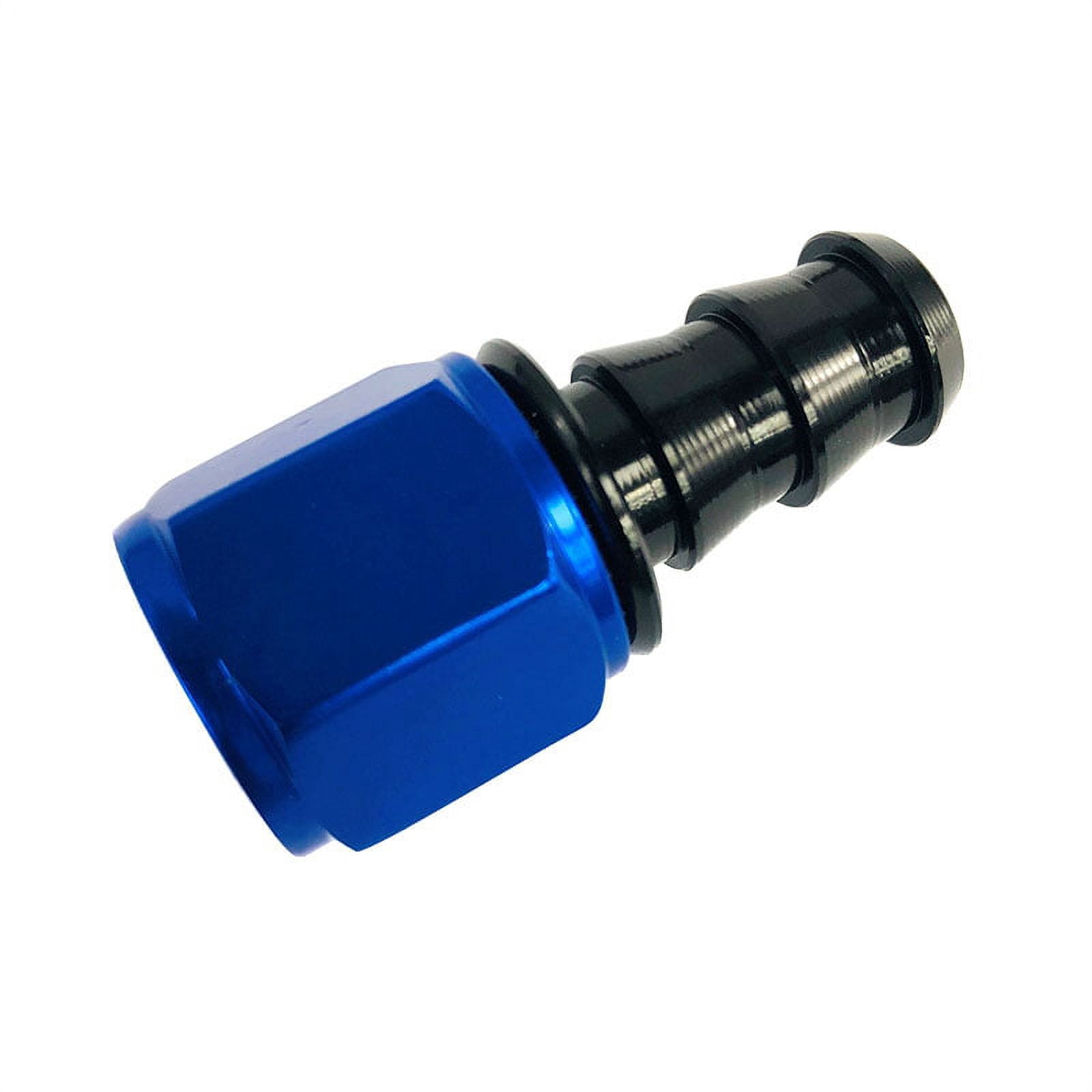 Blue 8AN Straight Push Lock Hose End Fitting Oil Fuel Coolant Push On ...