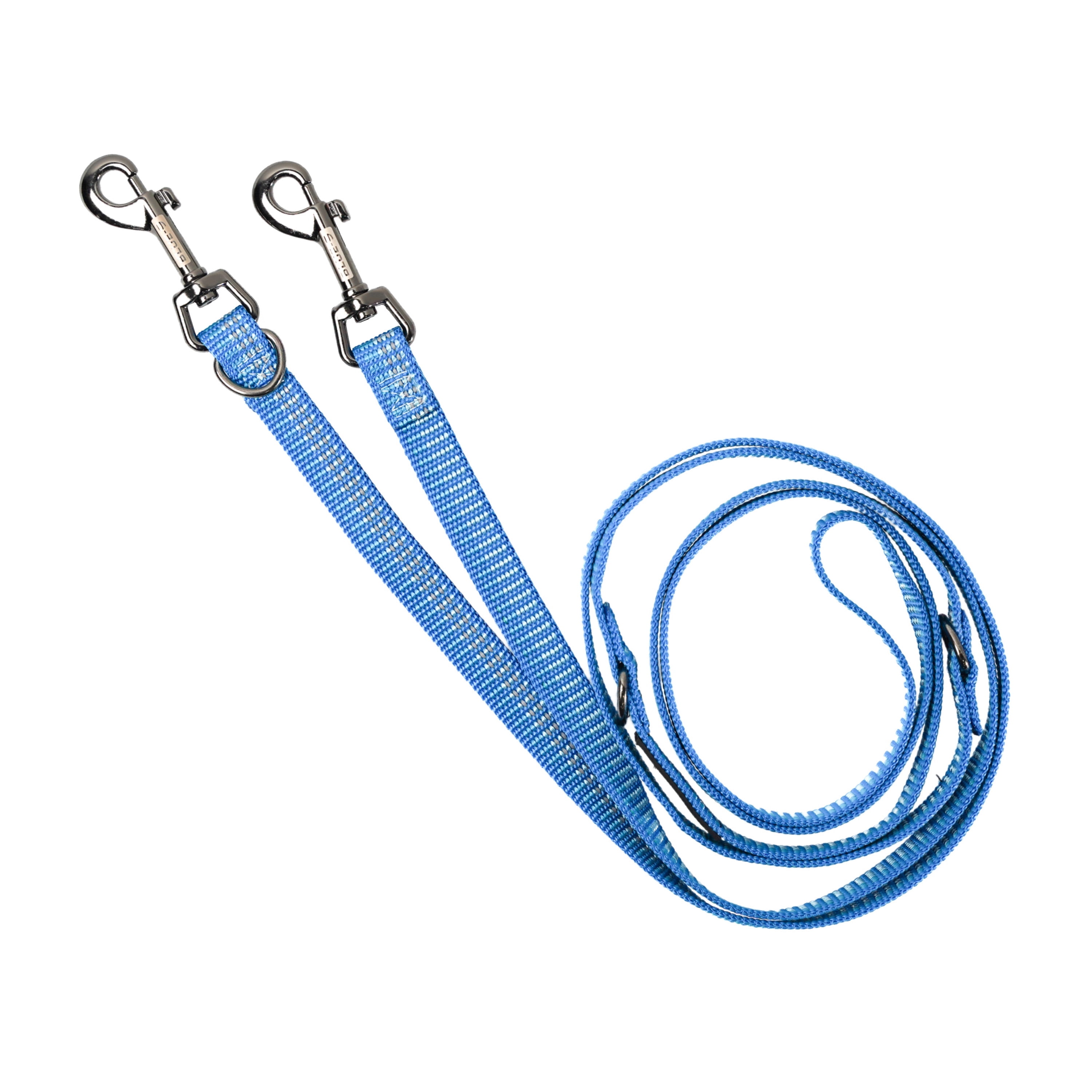Blue-9 Reflective Multi-Function Dog Leash, Double Attachment ...