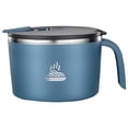 Blue 900ML Stainless Steel Colander Bowl, Soup Stainer With Lid For ...