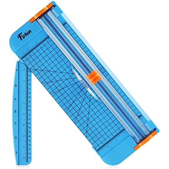 Blue A4 Paper Cutter, 12 Inch Titanium Straight Paper Trimmer with Side ...