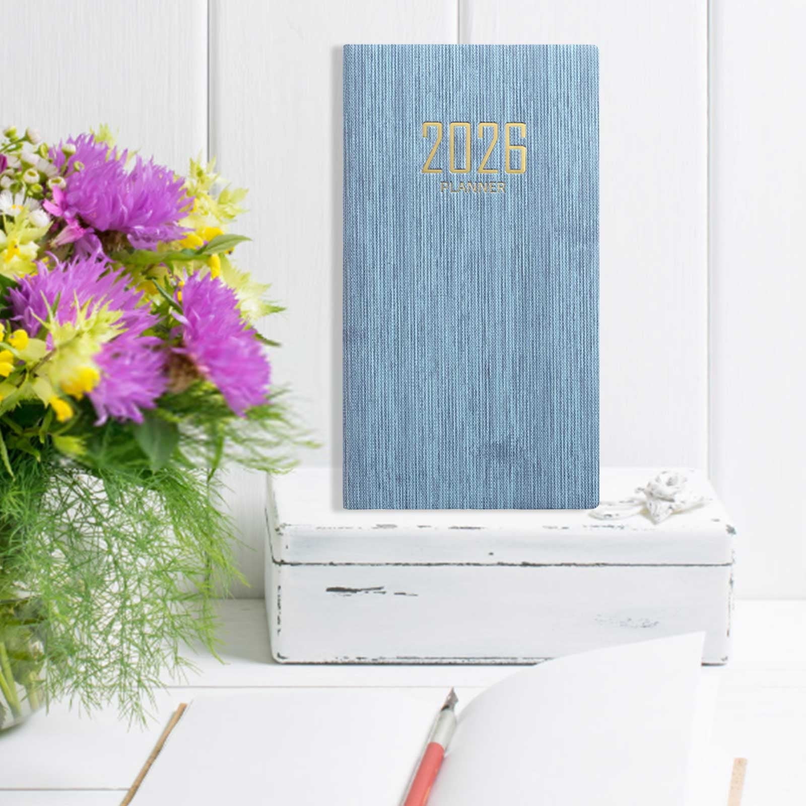 Blue A6 Mini Daily Planner Notebook 2026 Edition In Blue Pocket Planner ...
