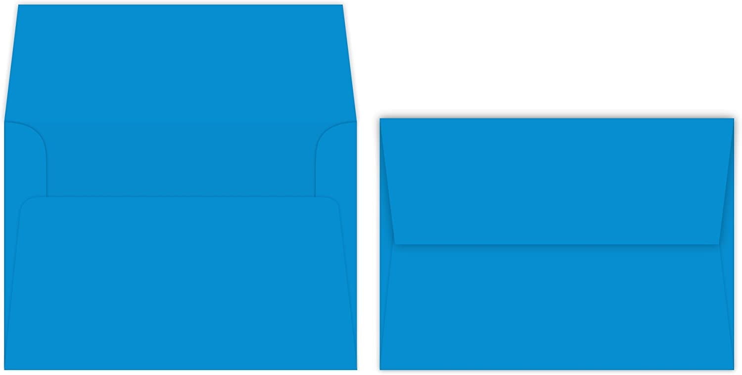 Blue A7 Bright Color Envelopes - 5 1/4 x 7 1/4 Inches - Perfect for 5x7 ...