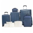 Blue ABS+PC Hardshell Luggage 9-Piece Set with TSA Lock, Carry-On ...