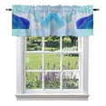 Blue Abstrac Valances for Windows, Valance Window Treatment Rod Pocket ...