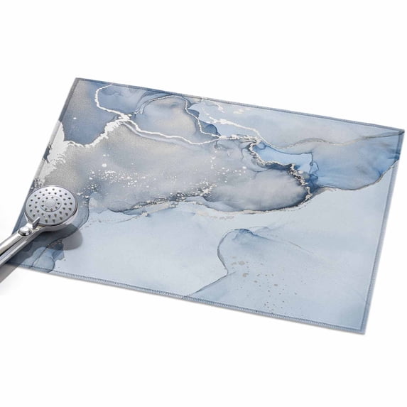 Blue Abstract Area Rugs 2x3ft Marble Fluid Art Floor Rug Non Slip Low ...