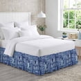Blue Abstract Art Bed Skirt Queen Size 16 Inch Drop, Classical World ...