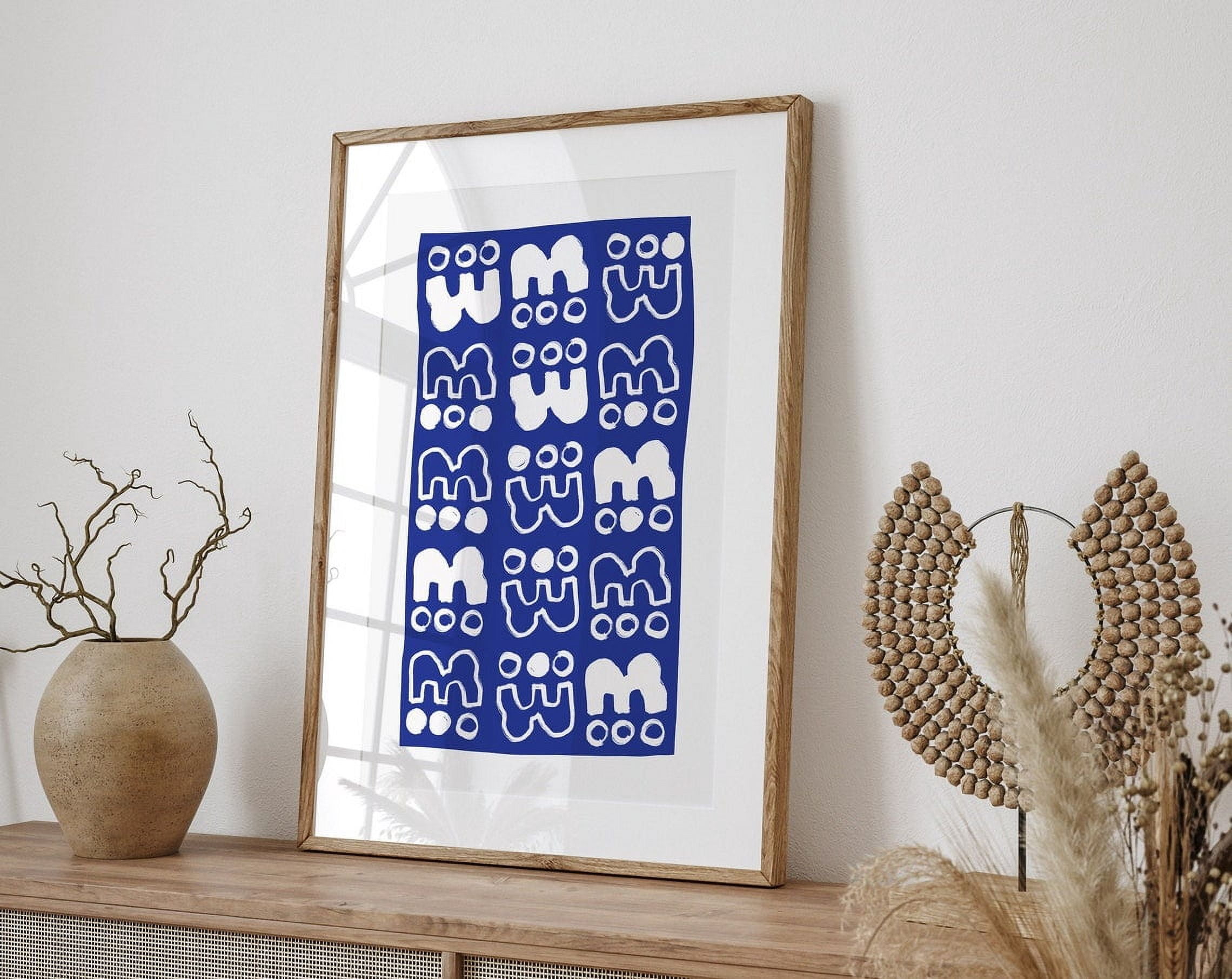 Blue Abstract Art Print Geometric Abstract Art Gallery Minimal Modern ...