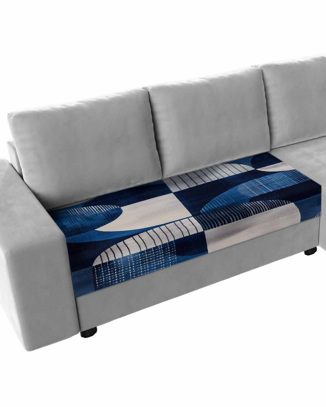 Blue Abstract Art Sofa Couch Cushion Covers Washable, Removable ...