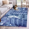 Blue Abstract Art Washable Area Rug 4x6 Classical World-famous ...