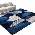 Blue Abstract Art Washable Rug 4x6 Area Rug for Living Room Bedroom Non ...