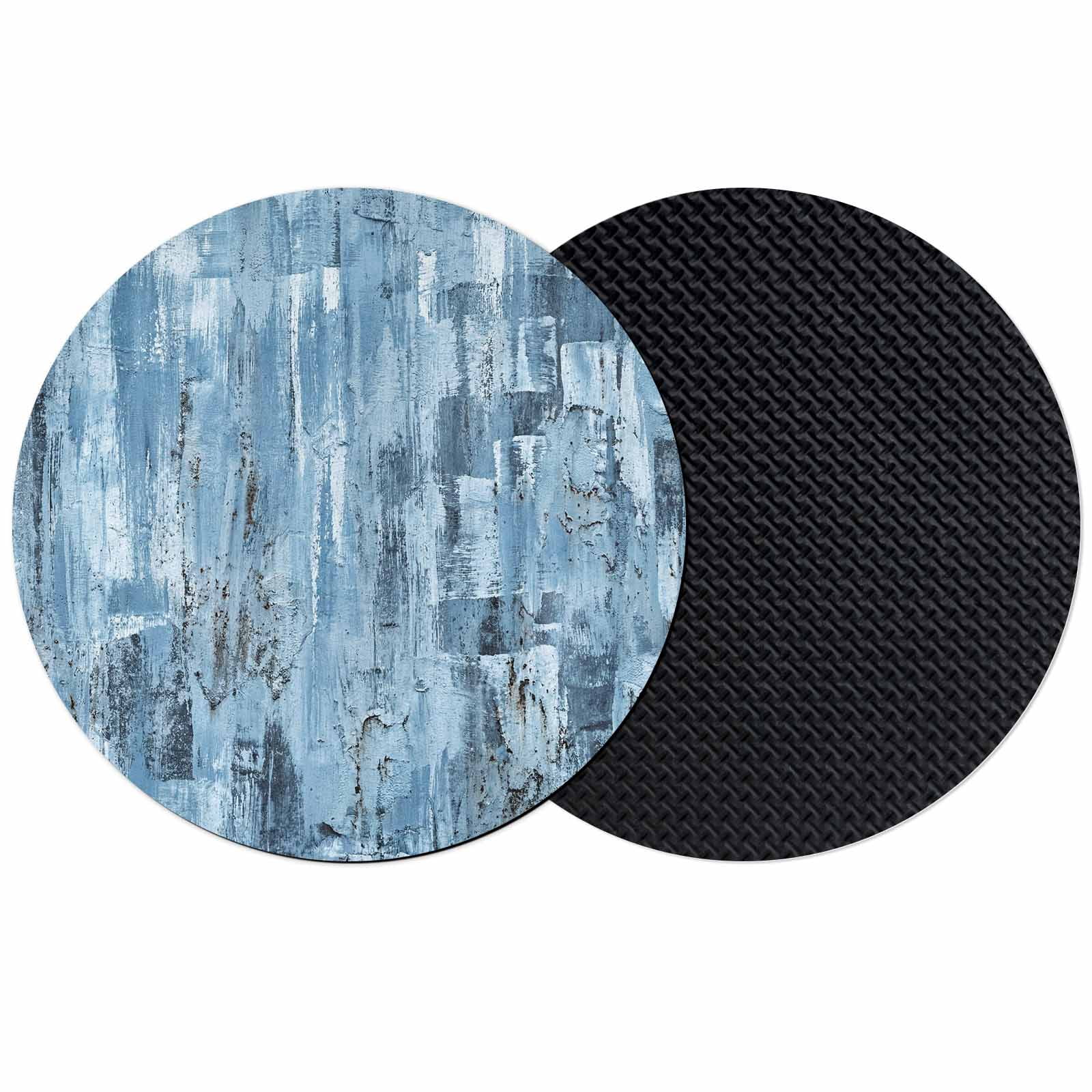 Blue Abstract Coasters Set of 2, Absorbent Coasters for Drinks, Vintage ...