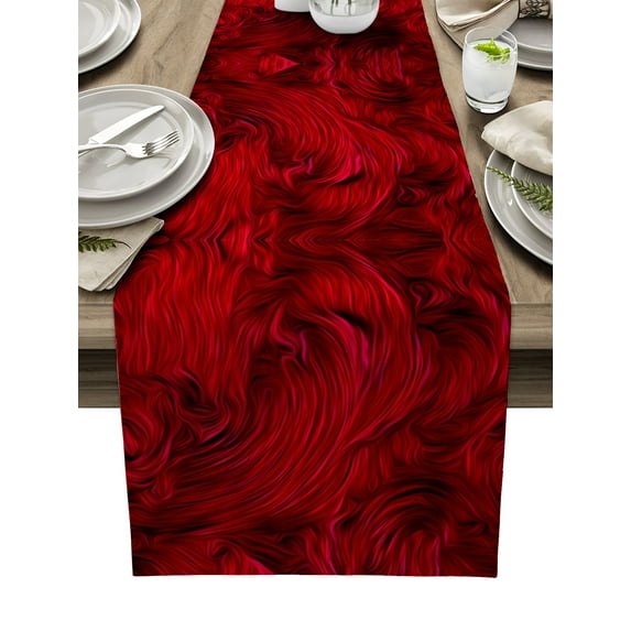 Blue Abstract Colors Table Runner Kitchen Dining Table r Tablecloth ...