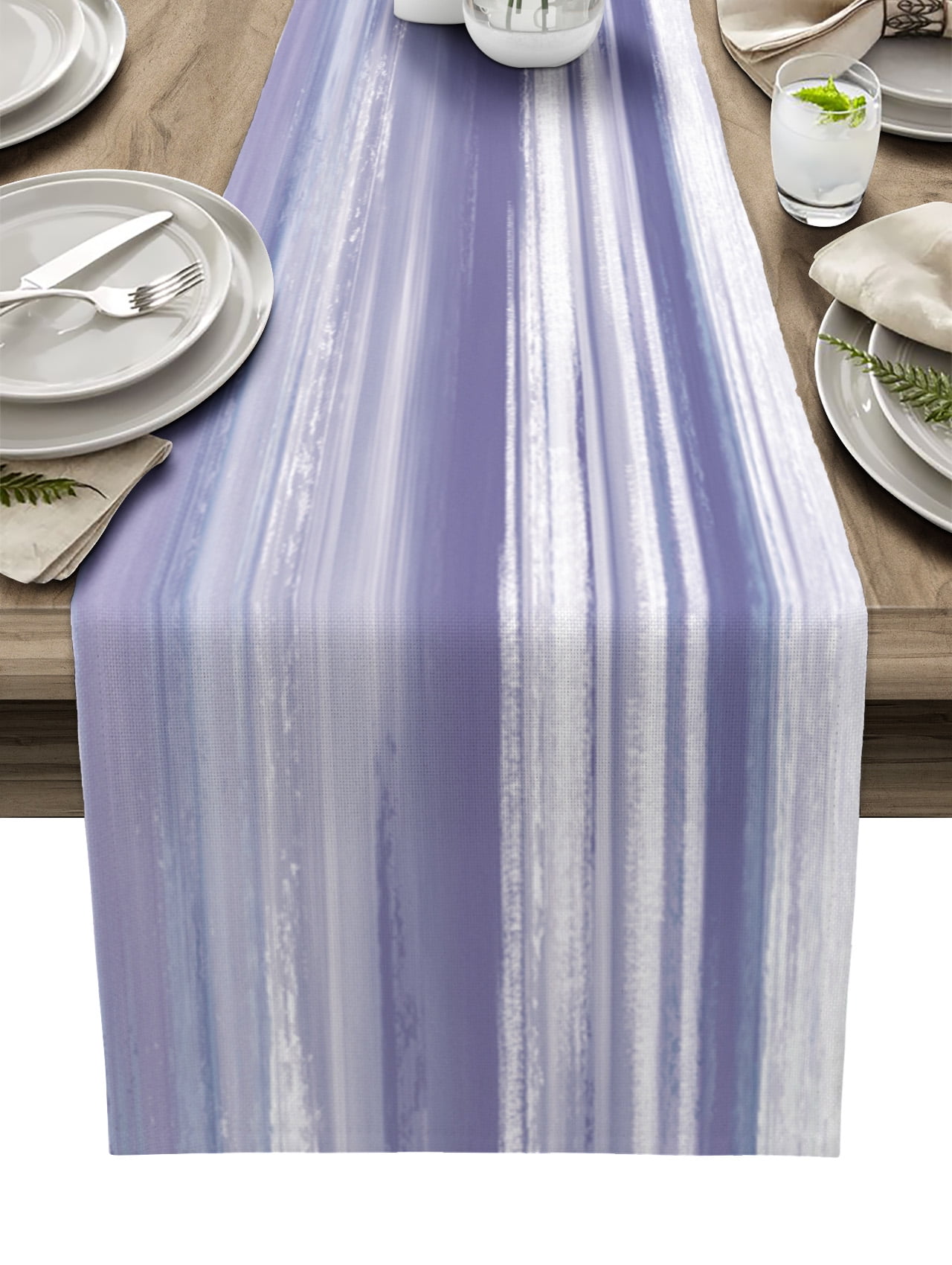 Blue Abstract Colors Table Runner Kitchen Dining Table r Tablecloth ...
