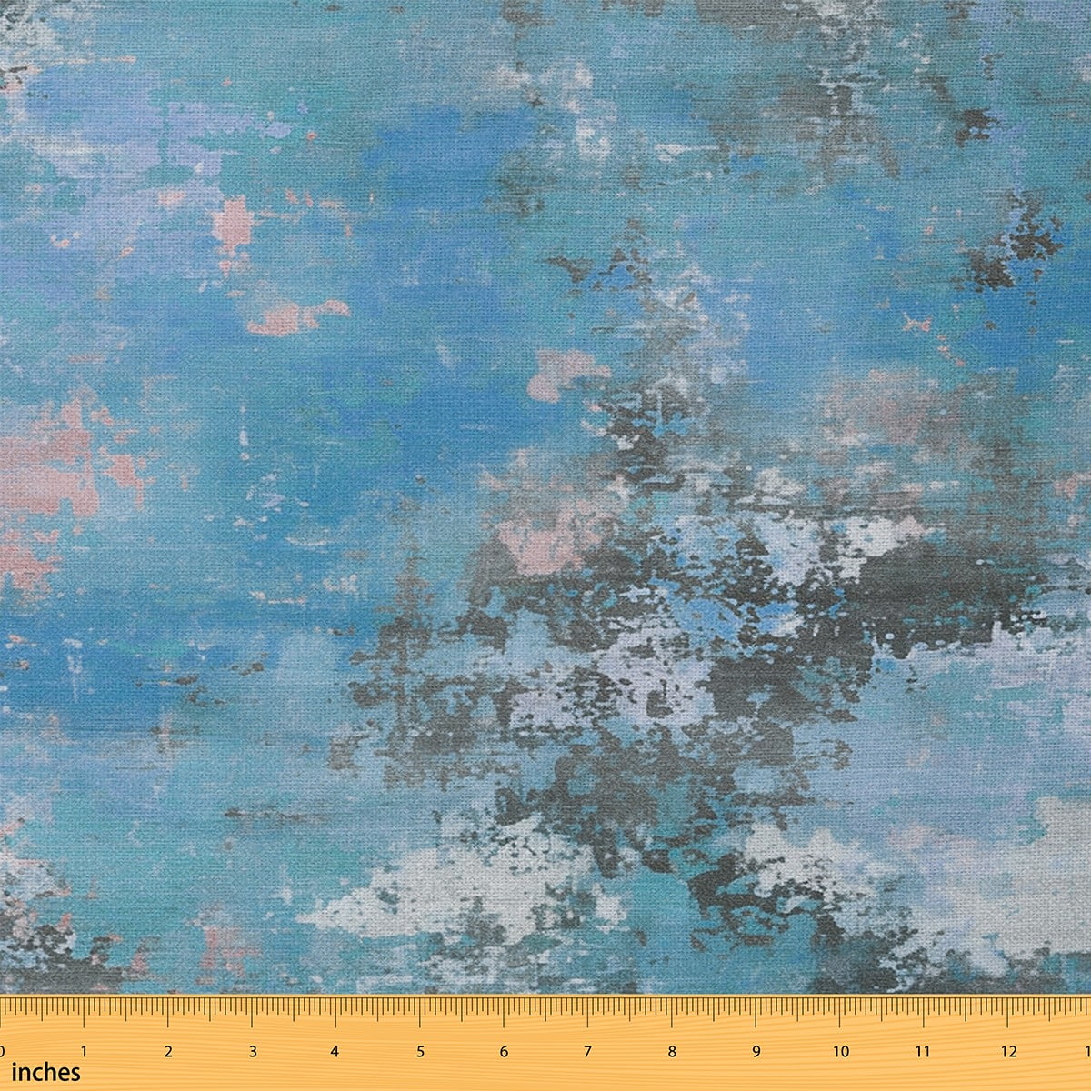 Blue Abstract Fabric by the Yard,Sky Blue Watercolor Tie Dye Decorative ...