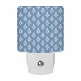 Blue Abstract Flowers Plug-in LED Night Lights Retro Hand Drawn Auto ...