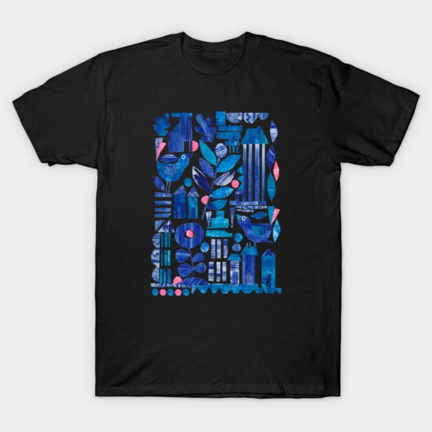 Blue Abstract Fluid Contemporary Organic Splatter Fine Art Pattern ...