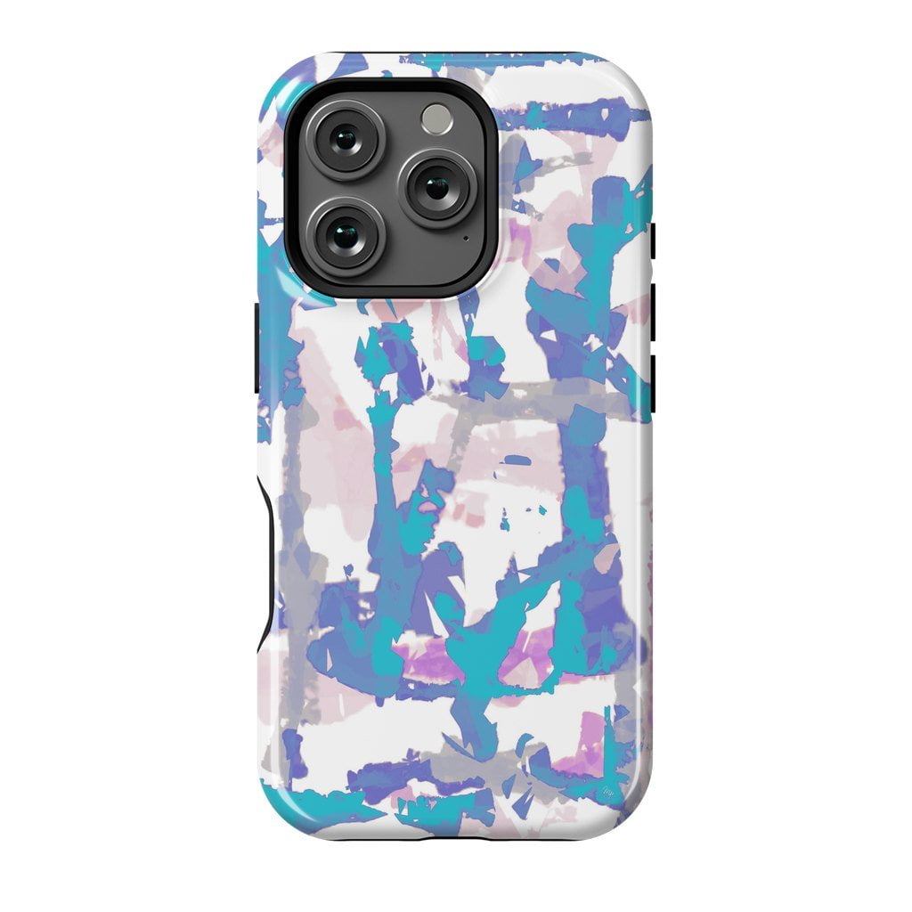 Blue Abstract Gaming Pattern for Gamers and Tech Lovers Tough Case for ...